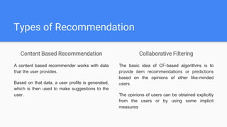 Movies Recommendation System | PPTX