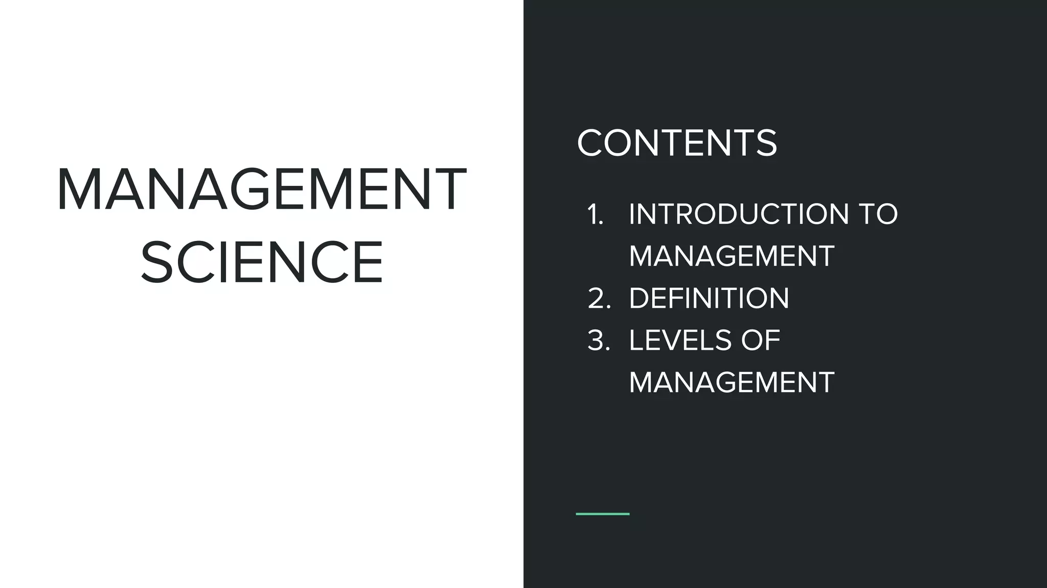 Introduction to management II definition II levels of management | PPT