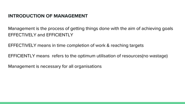 Introduction to management II definition II levels of management | PPT
