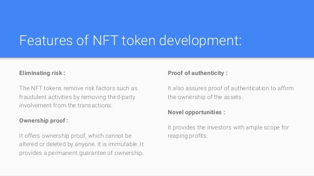NFT Token Development – Digitize Your Physical Assets | PPTX