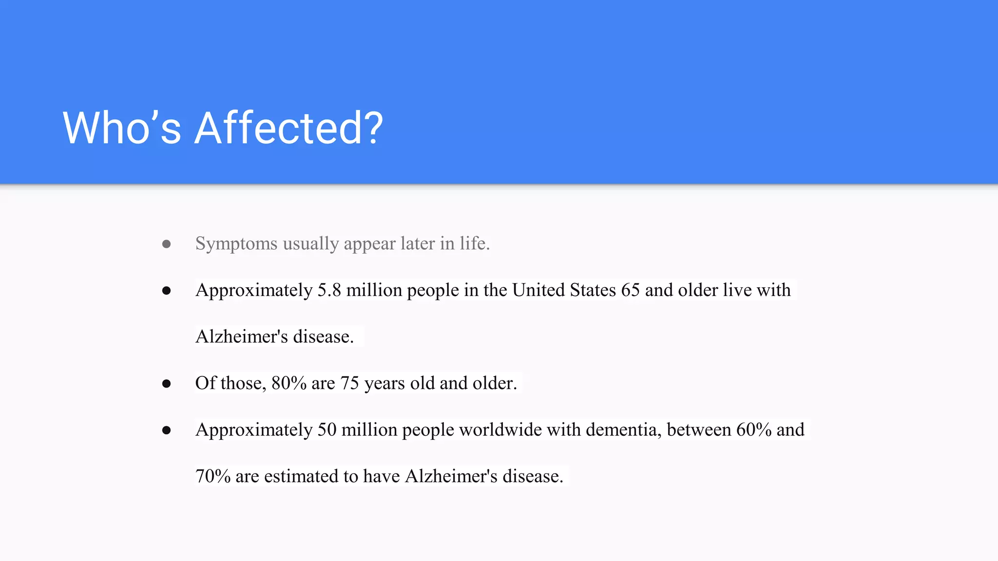 Alzheimer's Presentation | PPTX