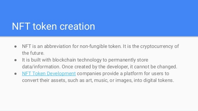 NFT Token Development-Realize Your Million-Dollar Business Goals: | PDF