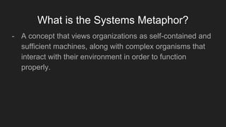 Systems Metaphor | PPTX