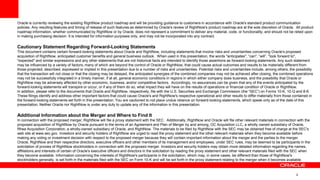 Oracle & RightNow - General Presentation | PPT