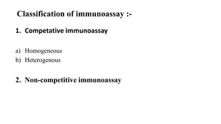 General principle of immunoassay Theoretical basis and optimization of ...