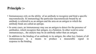 General principle of immunoassay Theoretical basis and optimization of ...