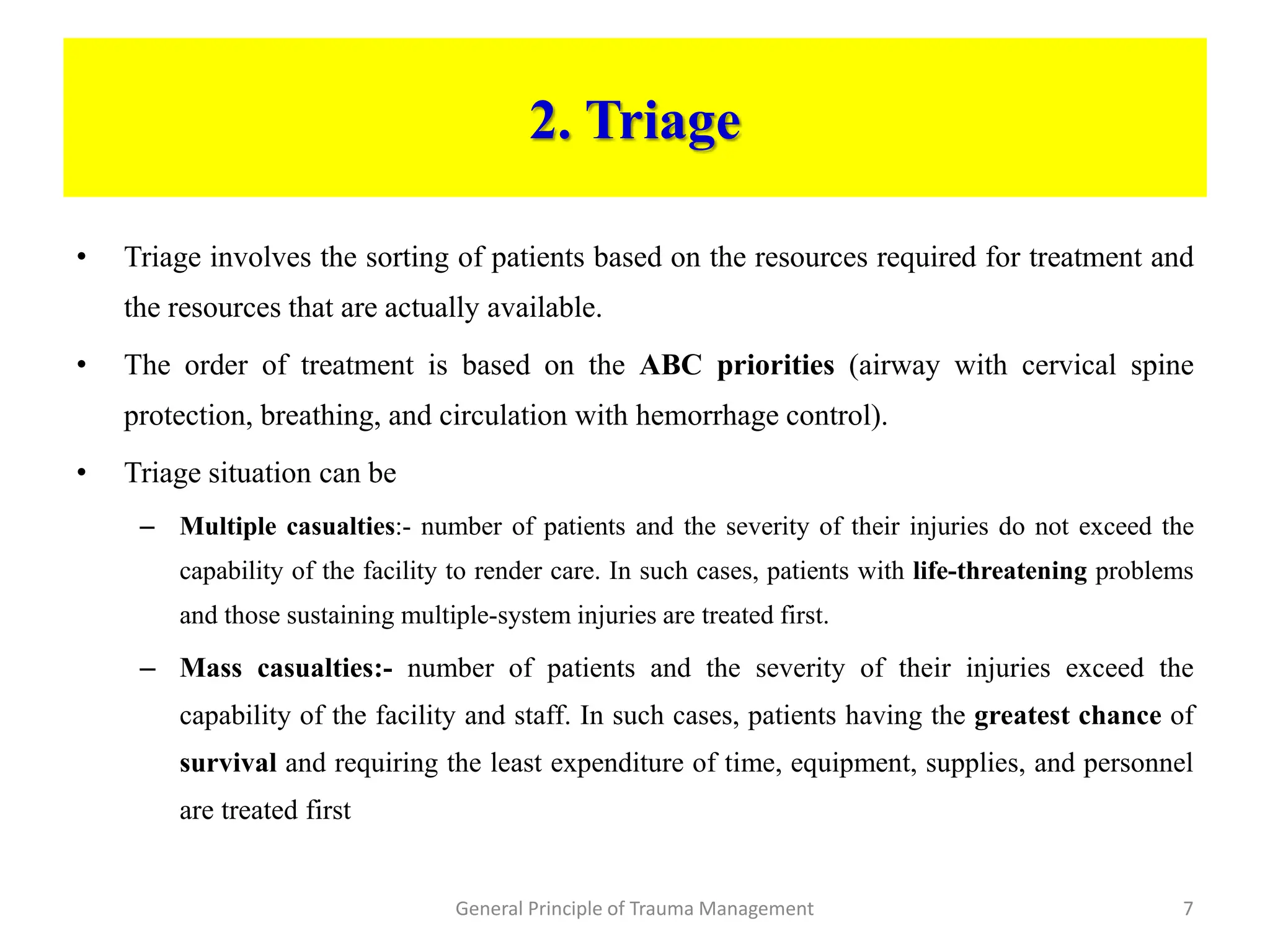 General Principle of Trauma Mgt.pptx | First Aid | Injuries