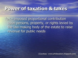 General principles/Fundamentals of Taxation | PPT