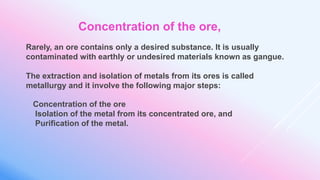 General principles and processes of isolation of elements | PPTX