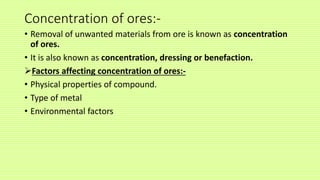 General principles and process of isolation of elements (STD 12 SCIENCE ...