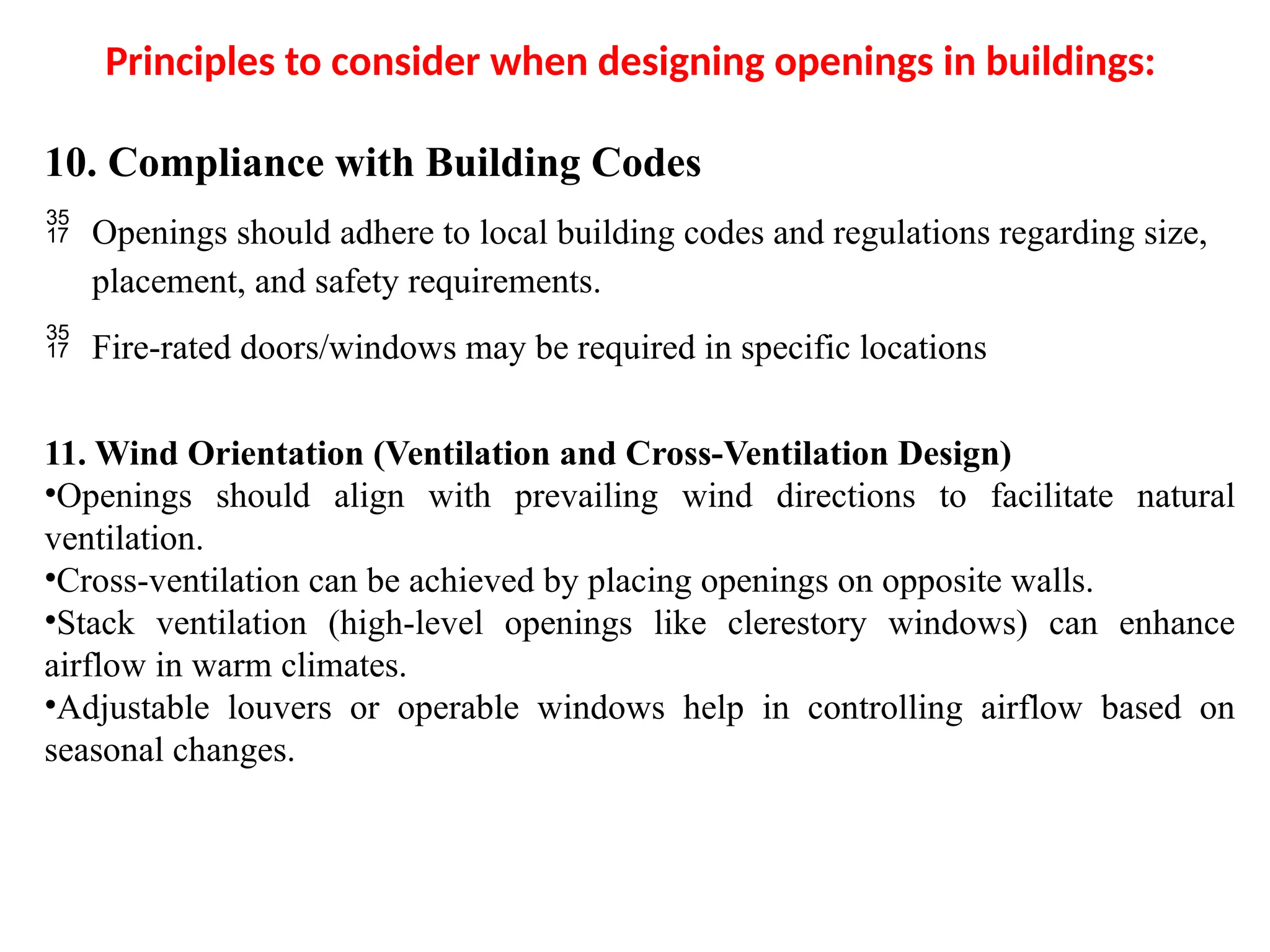 General principles for openings in buildings - Ispection - Construction ...