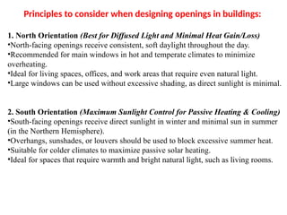 General principles for openings in buildings - Ispection - Construction ...