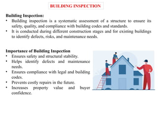General principles for openings in buildings - Ispection - Construction ...