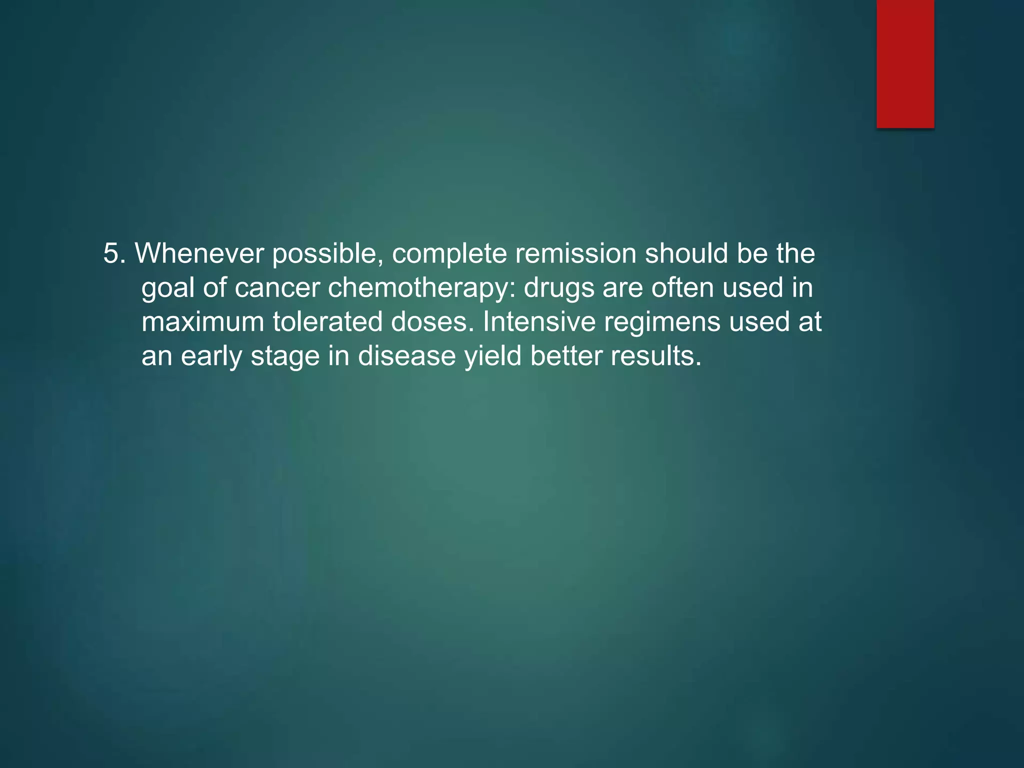 General principles in chemotherapy of cancer | PPTX