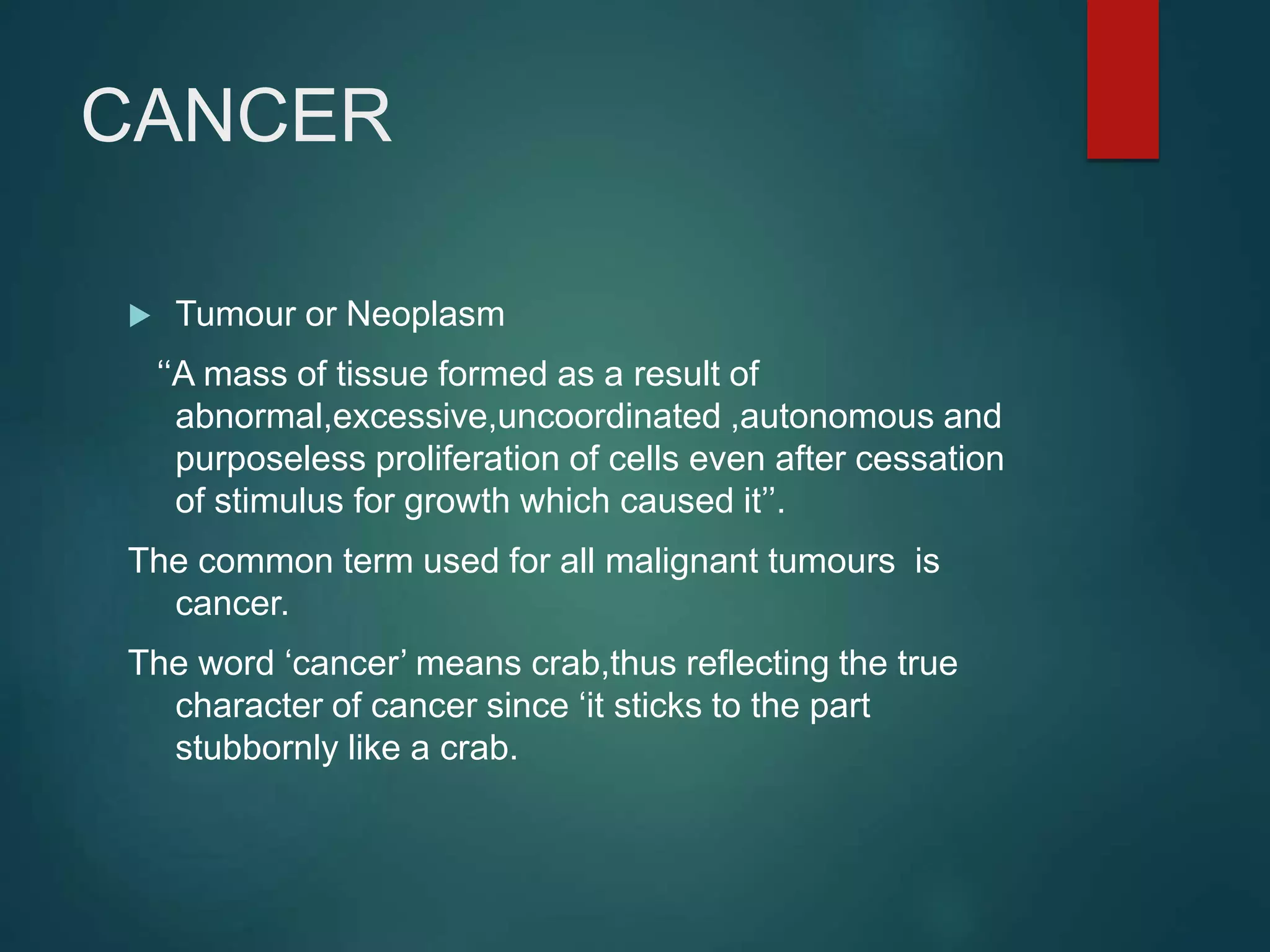 General principles in chemotherapy of cancer | PPTX