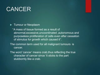 General principles in chemotherapy of cancer | PPTX