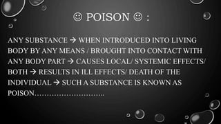 General principles involved in management of poisoning- by rxvichu!! | PPTX