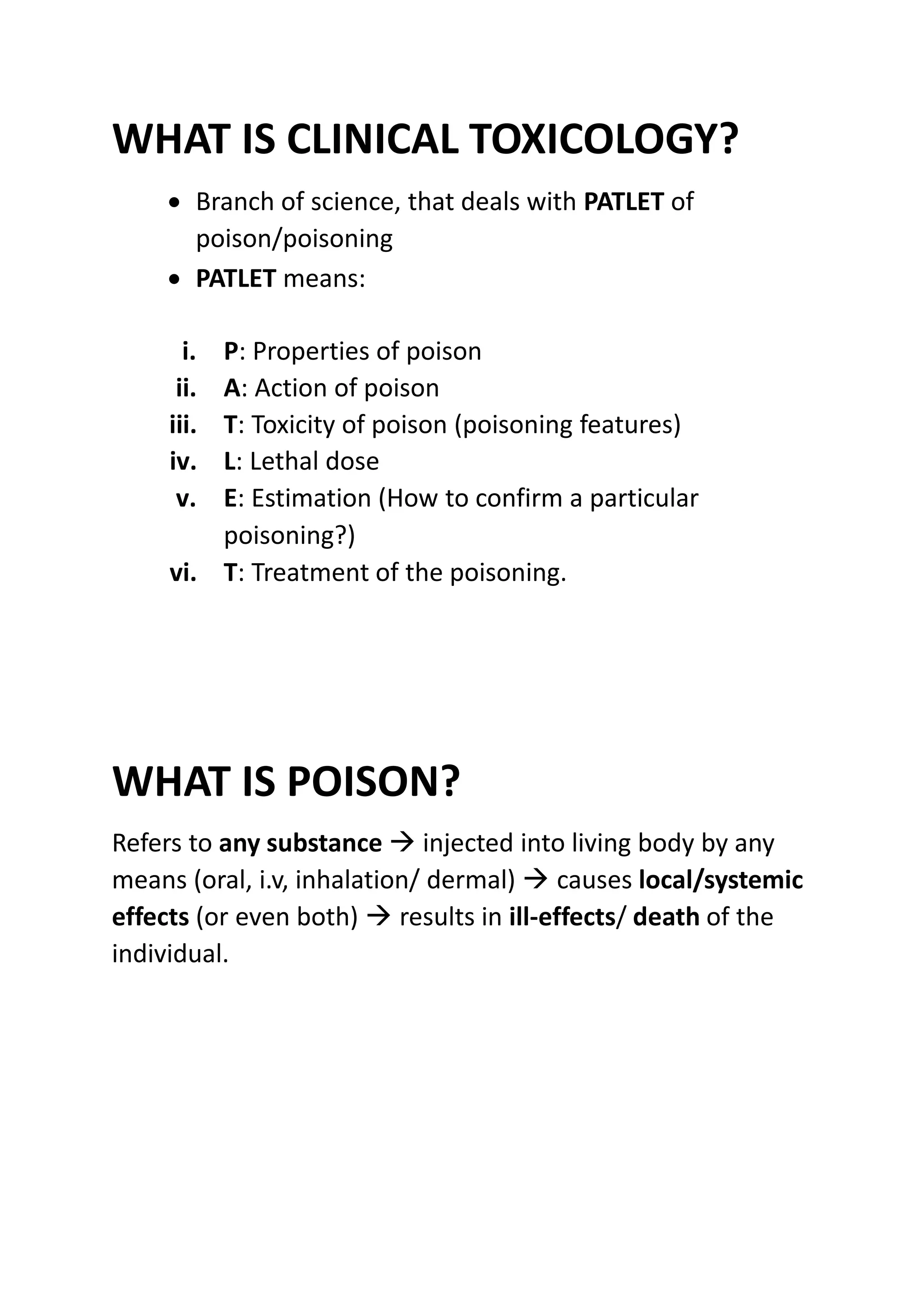 General principles involved in management of poisoning (Part 1) | PPT