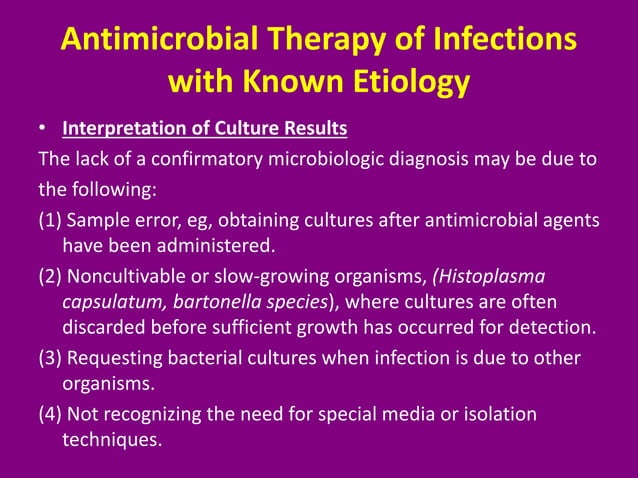 General principles of antimicrobial therapy... | PPT