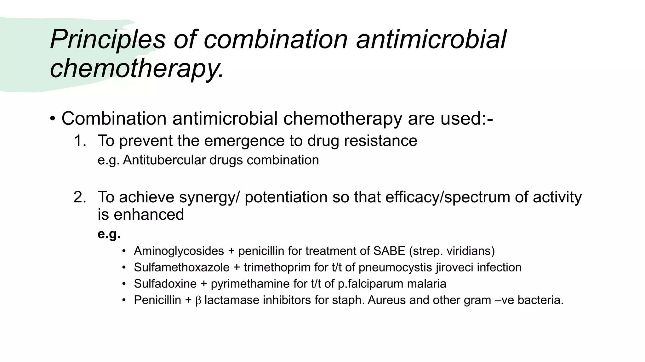 General principles of antimicrobial therapy | PPTX
