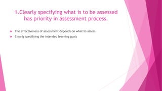 General principles of assessment | PPTX