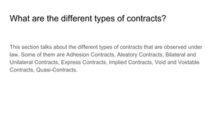 General principles of contracts (part one) | PPTX
