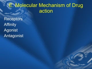 General principles of drug action | PPT