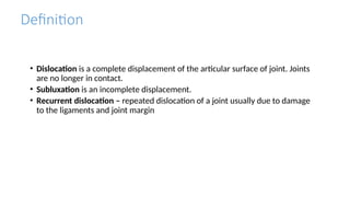General principles of fracture and dislocation | PPTX