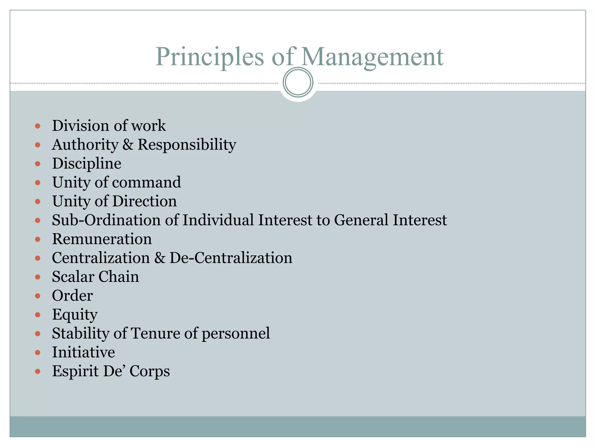 General principles of management | PPT
