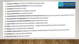 'General principles of management' .pptx | Business | Business and Finance