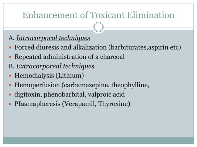 General Principles of Management of Poisoning | PPTX | Chemistry | Science