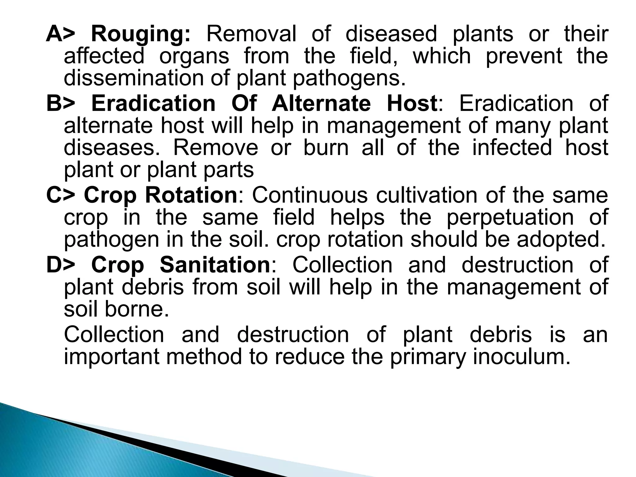 General principles of plant disease management | PPTX
