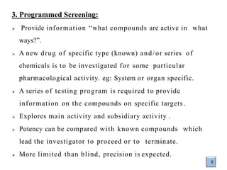 General principles of preclinical screening | PPTX
