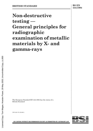 General principles of radiography bsen 444 | PDF