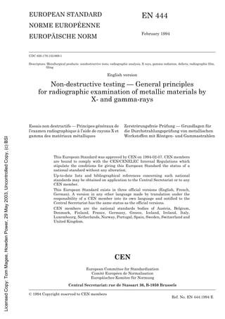 General principles of radiography bsen 444 | PDF