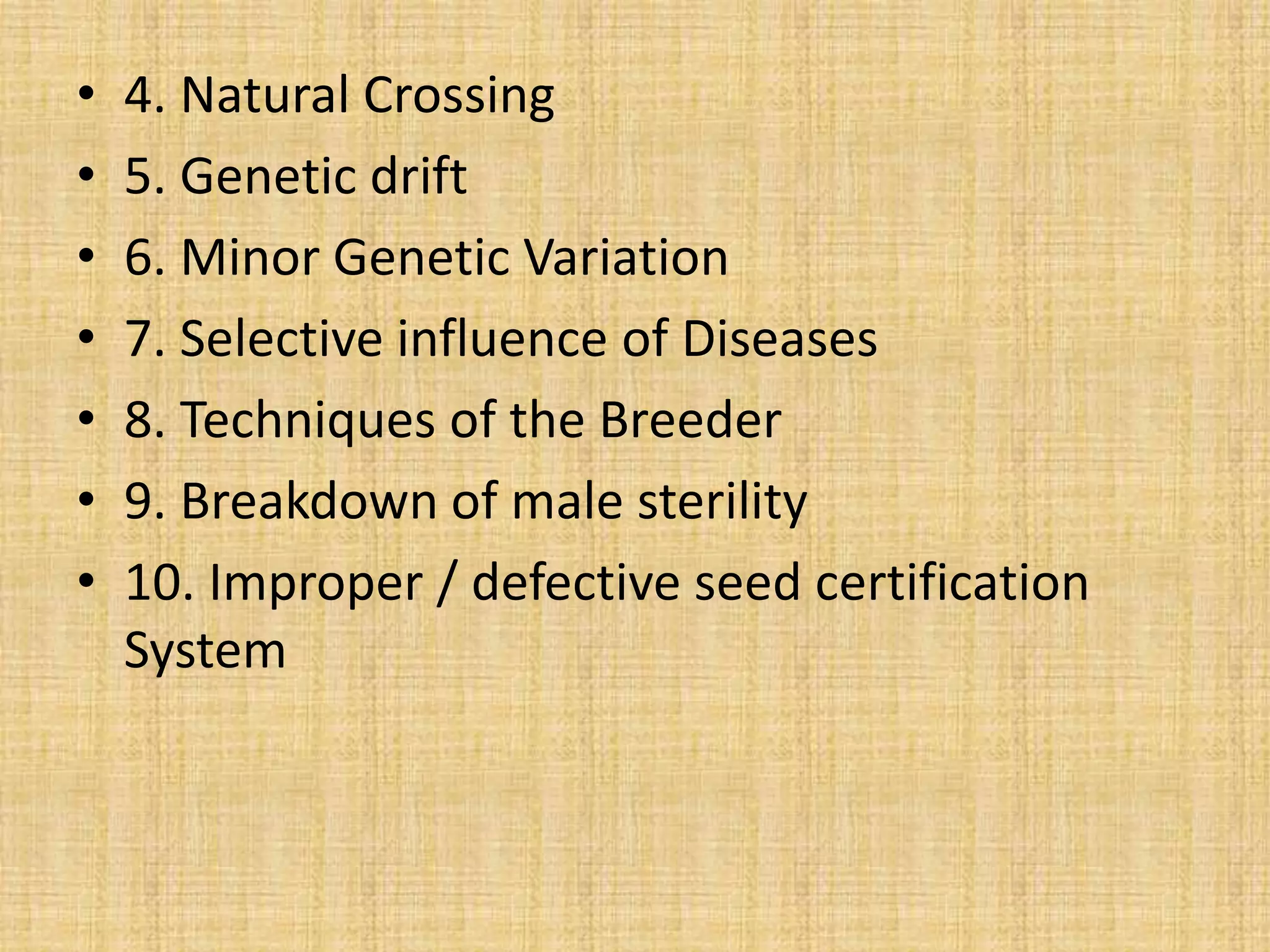 General Principles of Seed Production Technology | PPTX