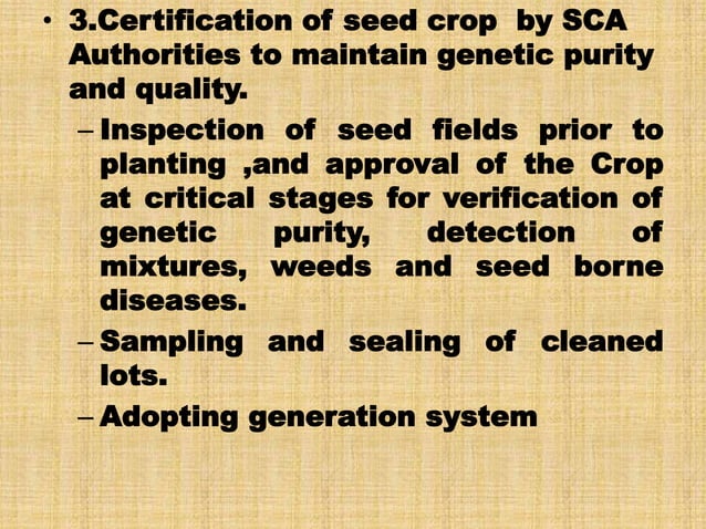 General Principles of Seed Production Technology | PPTX