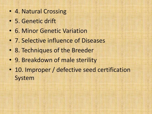 General Principles of Seed Production Technology | PPTX