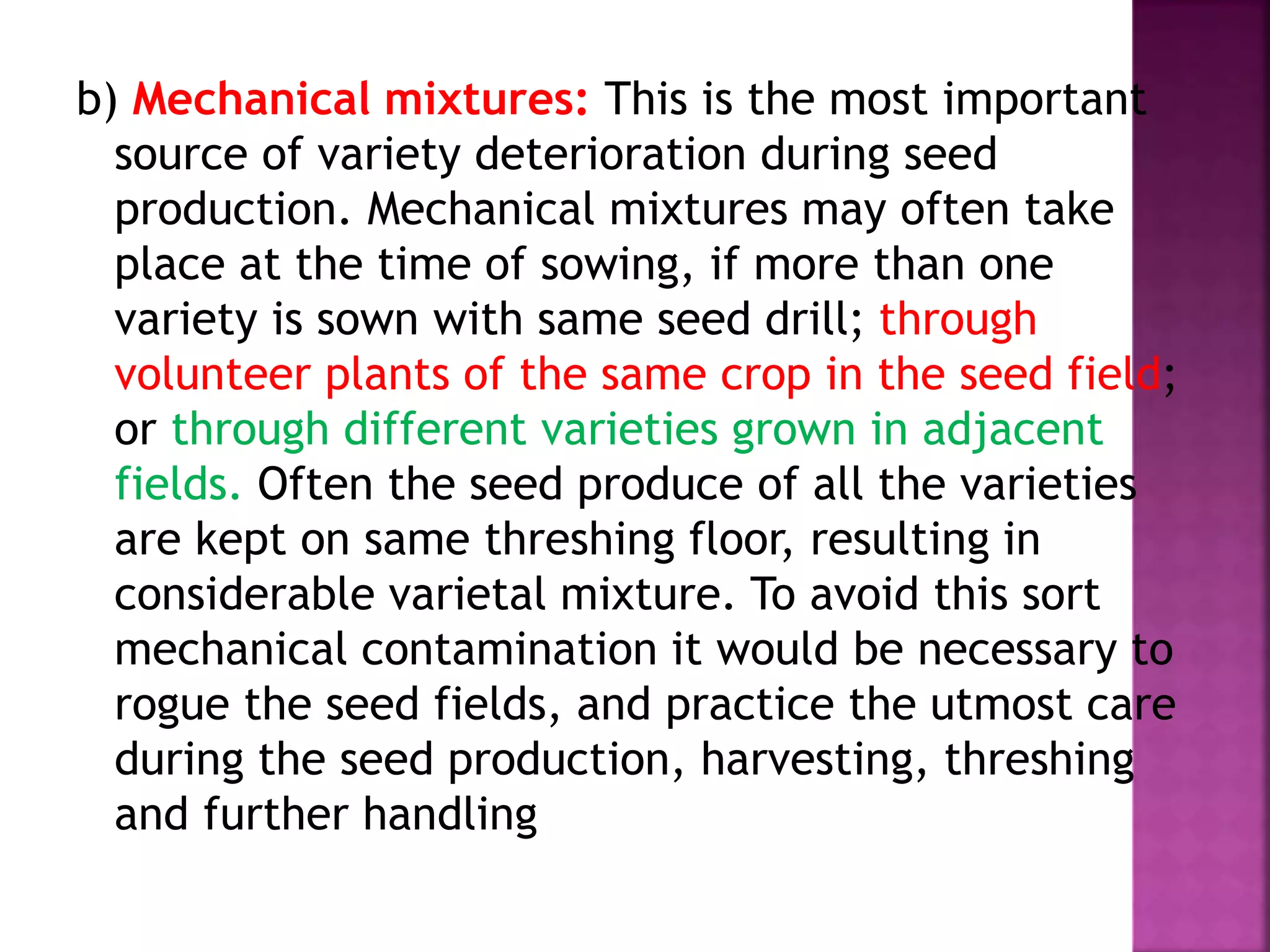 General principles of seed production | PPTX