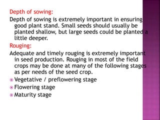 General principles of seed production | PPTX