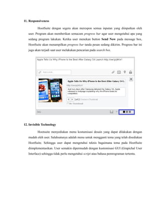 Prinsip Perancangan Antarmuka pada HootSuite | PDF