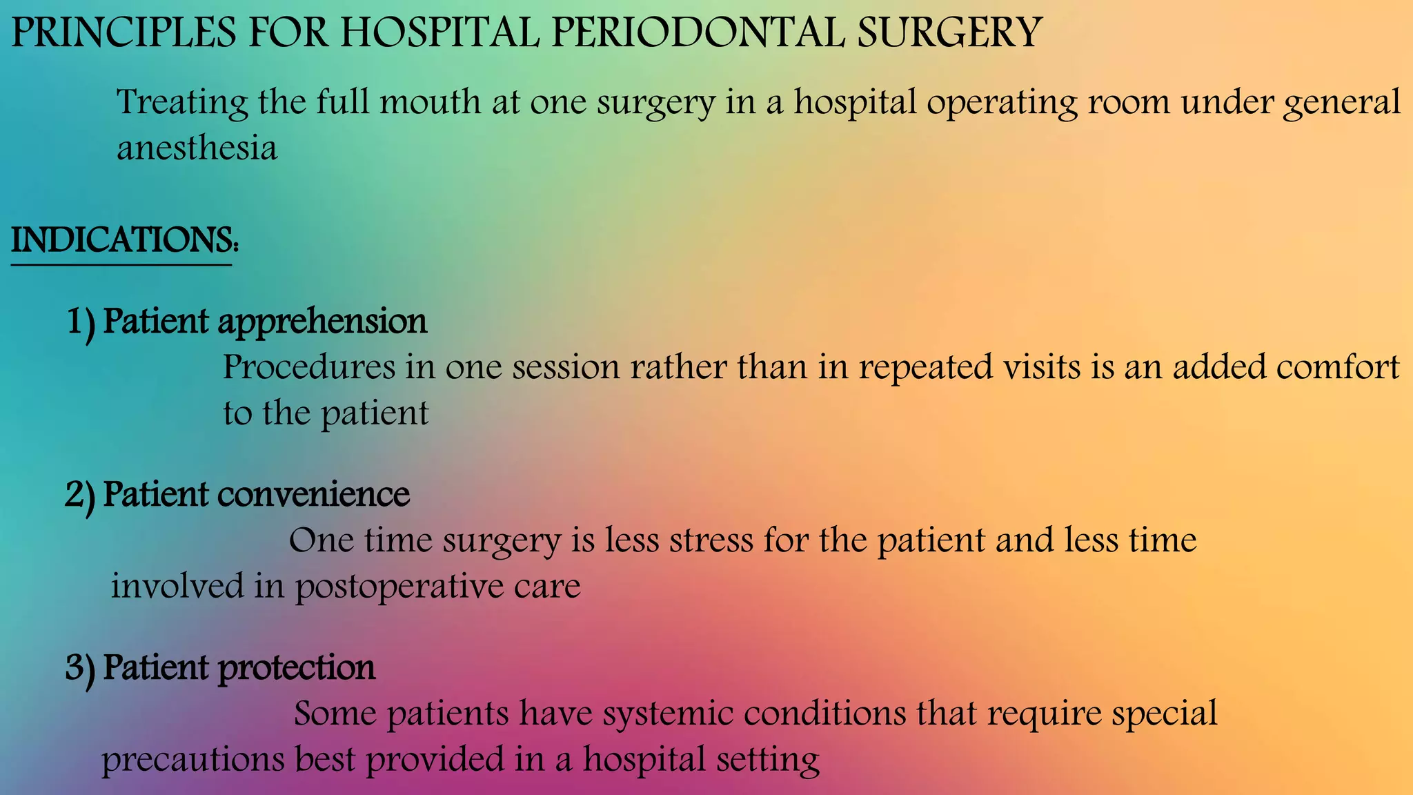 General principles of periodontal surgery | PPTX