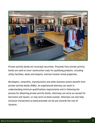 What Is the General Process of Issuing Private Activity Bonds in ...