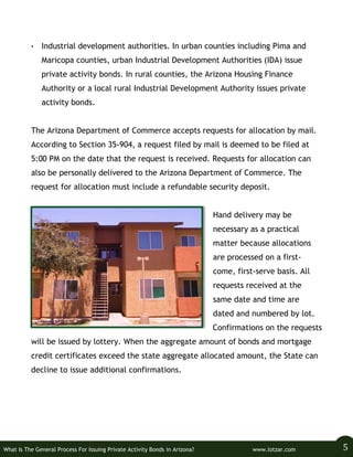 What Is the General Process of Issuing Private Activity Bonds in ...