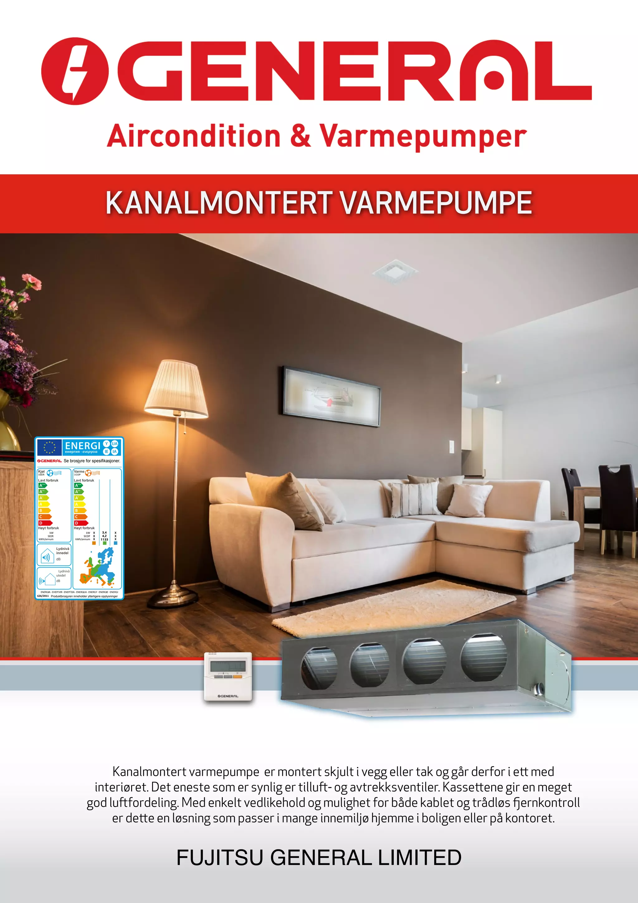 General Varmepumper - Kanalmontert inverter | PDF