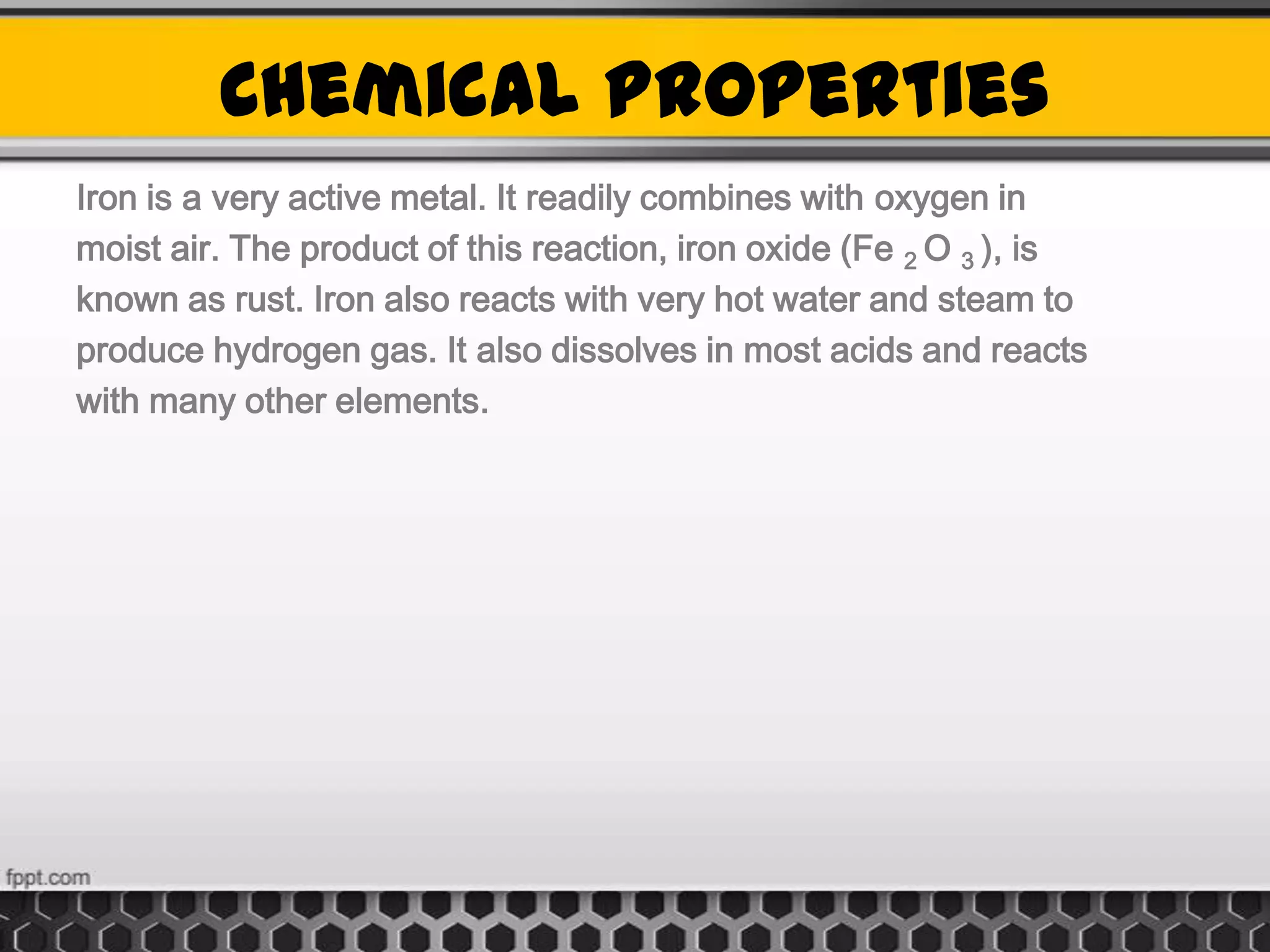 General properties of iron | PPTX
