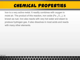 General properties of iron | PPTX