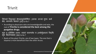 General properties of virechana dravya | PPTX