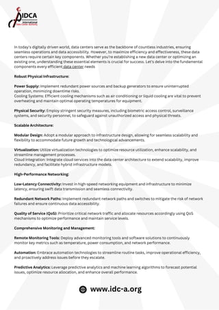 Key Components Every Efficient Data Center Needs | PDF | Computer ...