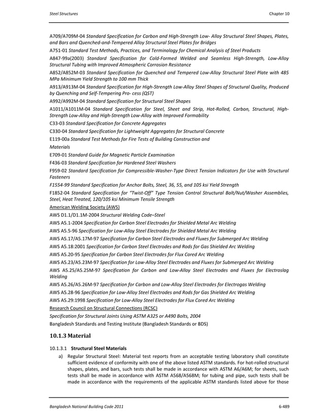 General provisions for structureal steel building and structure (bnbc ...